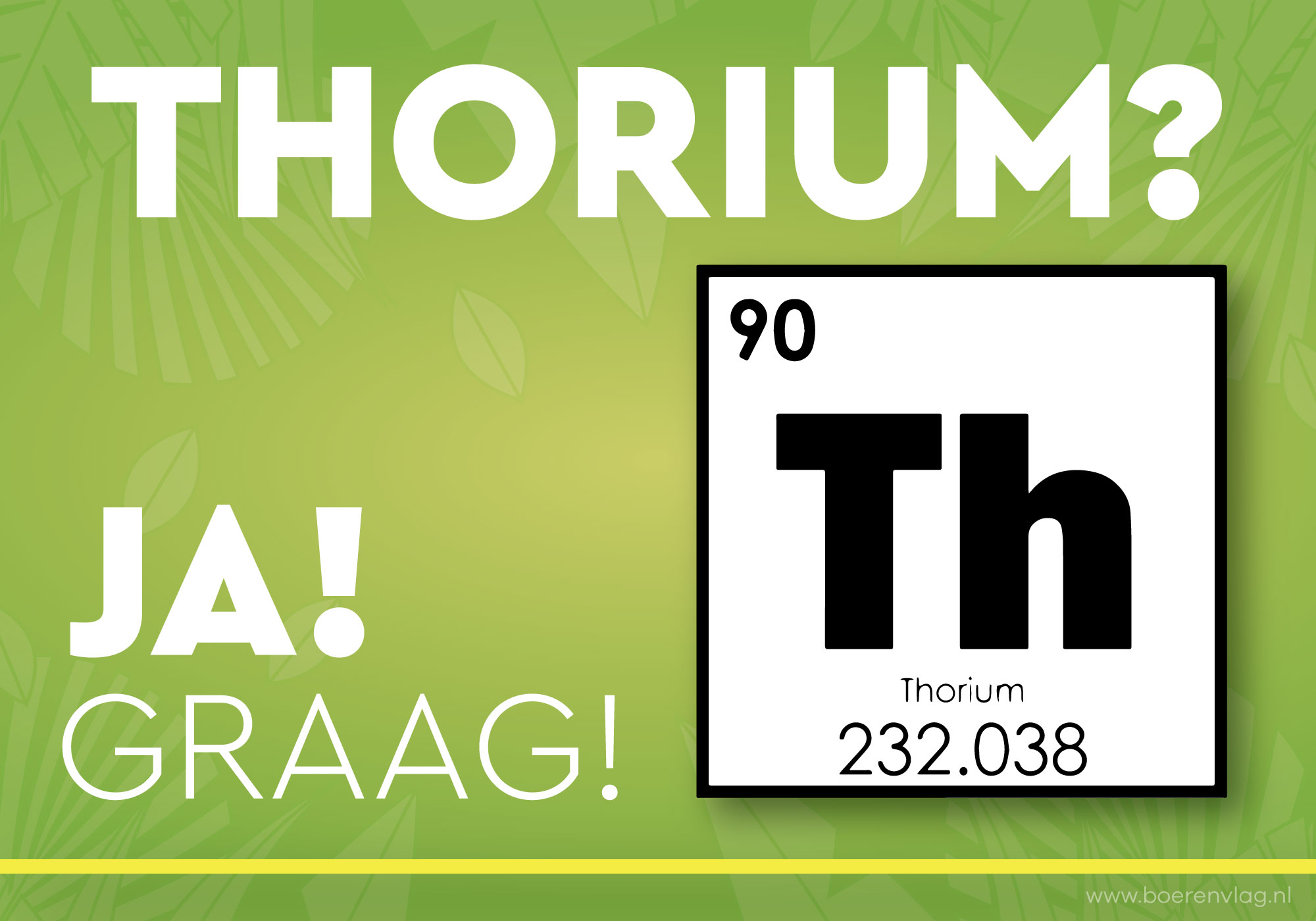 Thorium? Ja, graag! - vlag, koord en lus - Boerenvlag.nl
